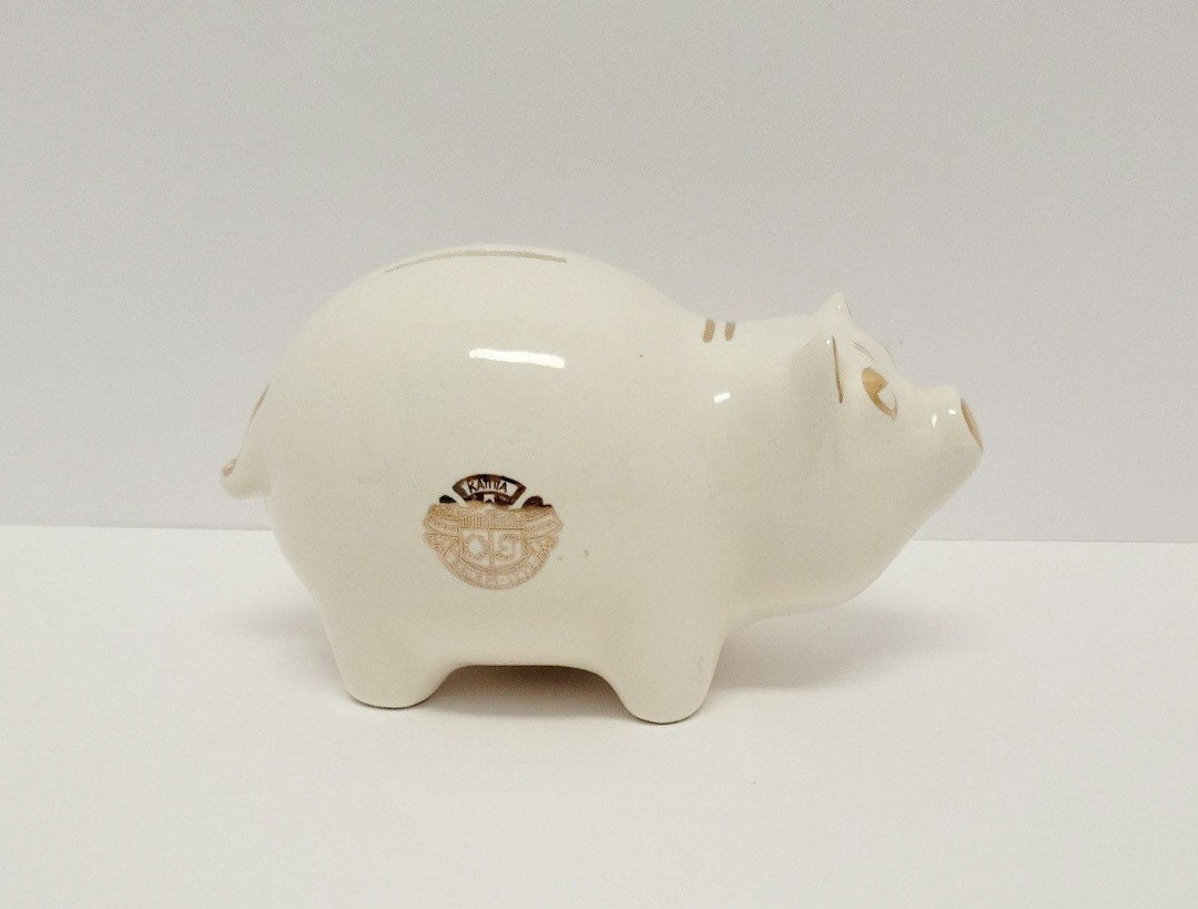 Vintage 1950’s Collectible Ceramic Piggy Bank/w.c. Bunting Piggy Bank ...