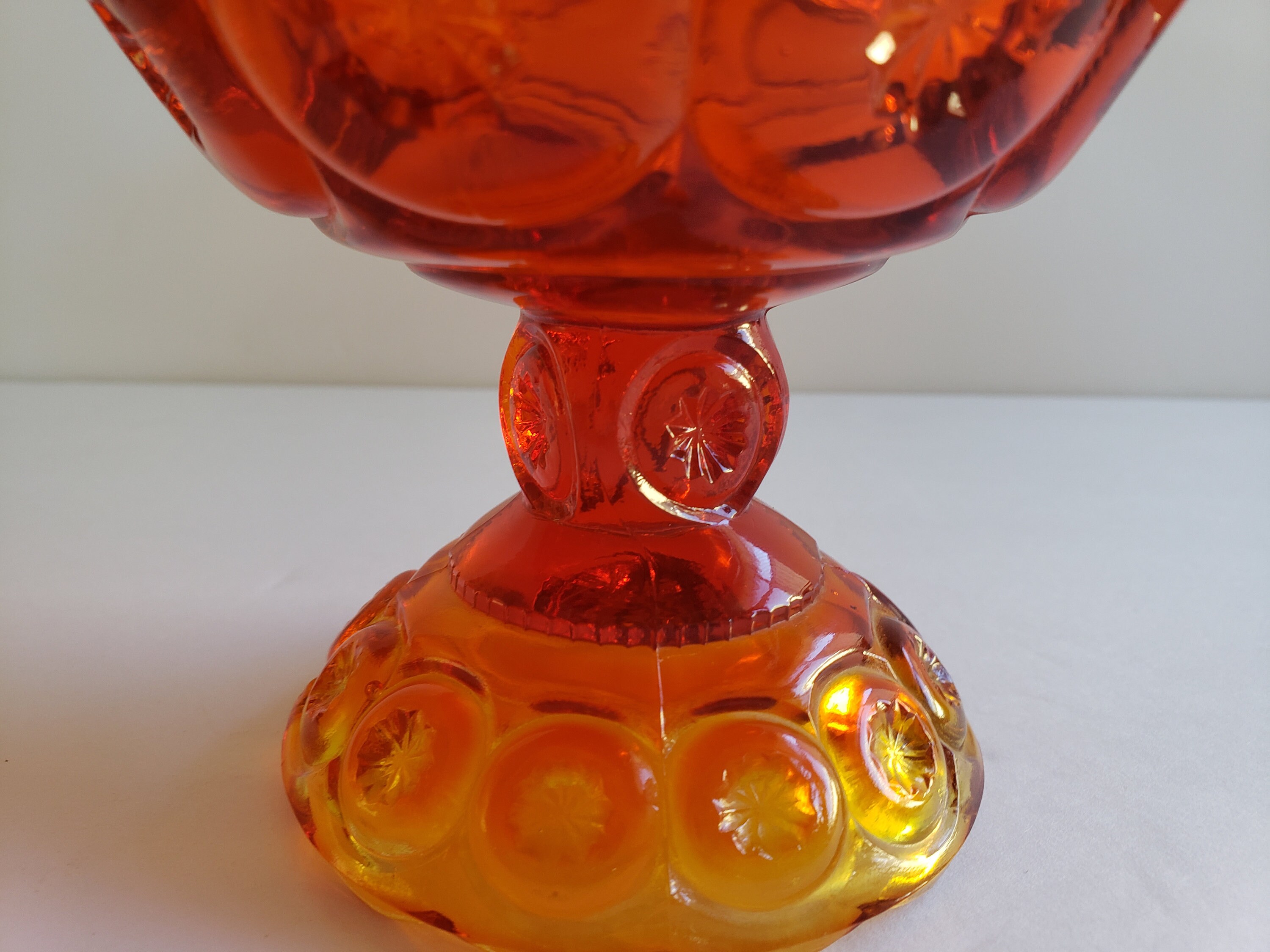 Vintage Amberina Glass Candy Dish - Etsy