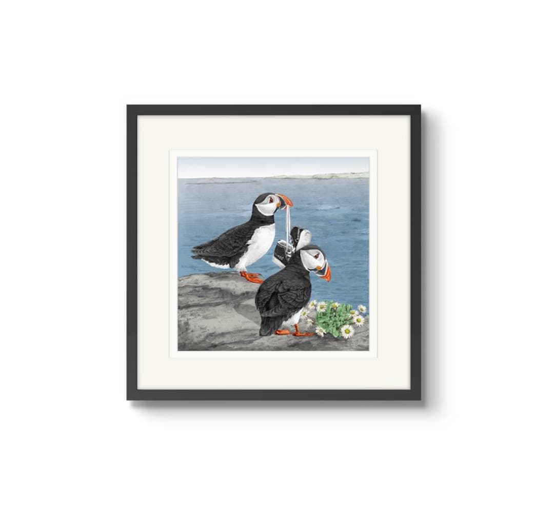 Puffin Print, Puffin Wall Art, Puffin With Trainers, Home Decor, New ...