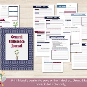 General Conference Journal, General Conference Notebook, LDS Women's ...