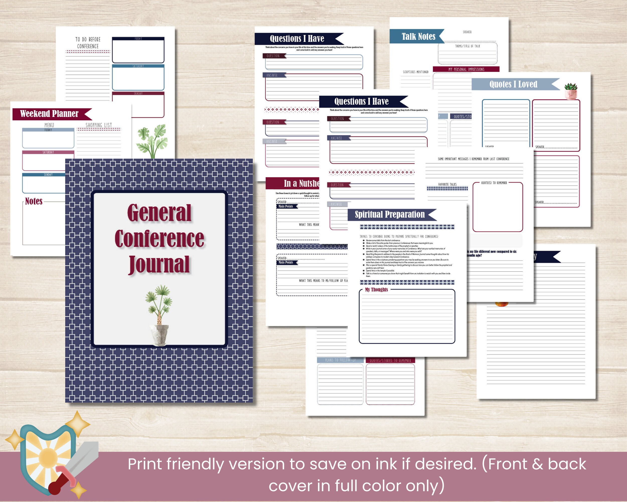 General Conference Journal, General Conference Notebook, LDS Women's ...