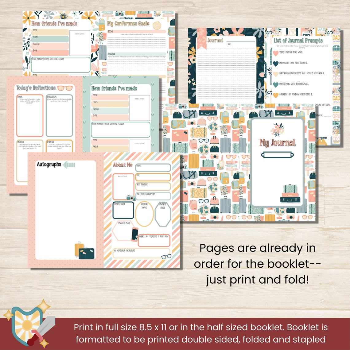 Young Women's Journal, LDS Girl's Camp Journal, FSY Notebook, Printable ...