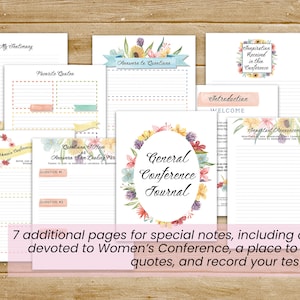 General Conference Journal - LDS Printable Journal - Women's LDS ...
