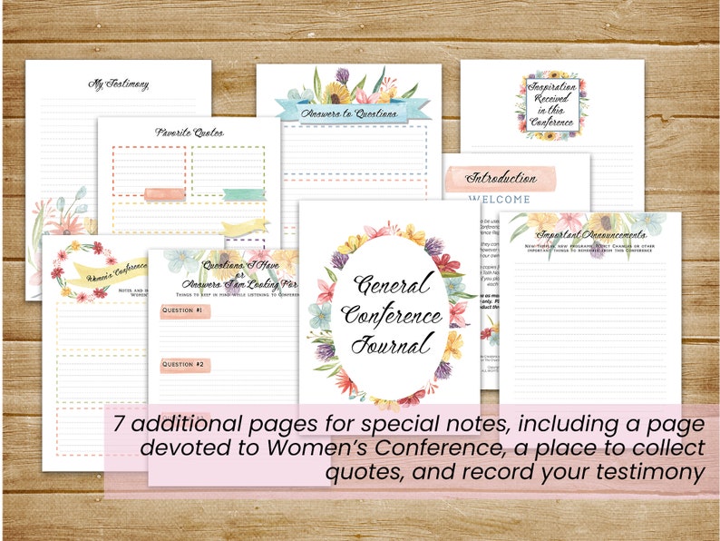 General Conference Journal - LDS Printable Journal - Women's LDS ...