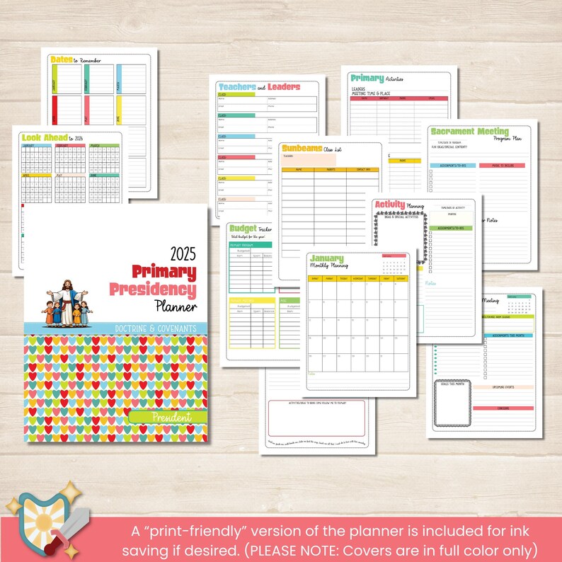 2025 LDS Primary Planner, Primary Presidency Binder, Teacher Class ...