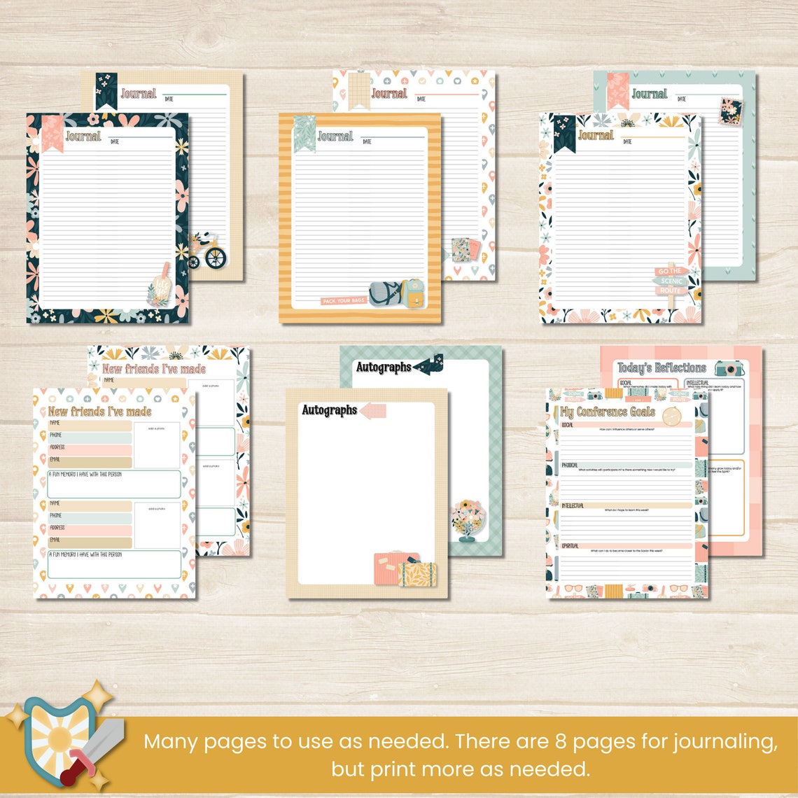 Young Women's Journal, LDS Girl's Camp Journal, FSY Notebook, Printable ...