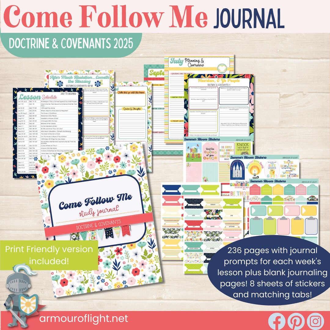 Come Follow Me Doctrine and Covenants, Scripture Study Journal, 2025 ...
