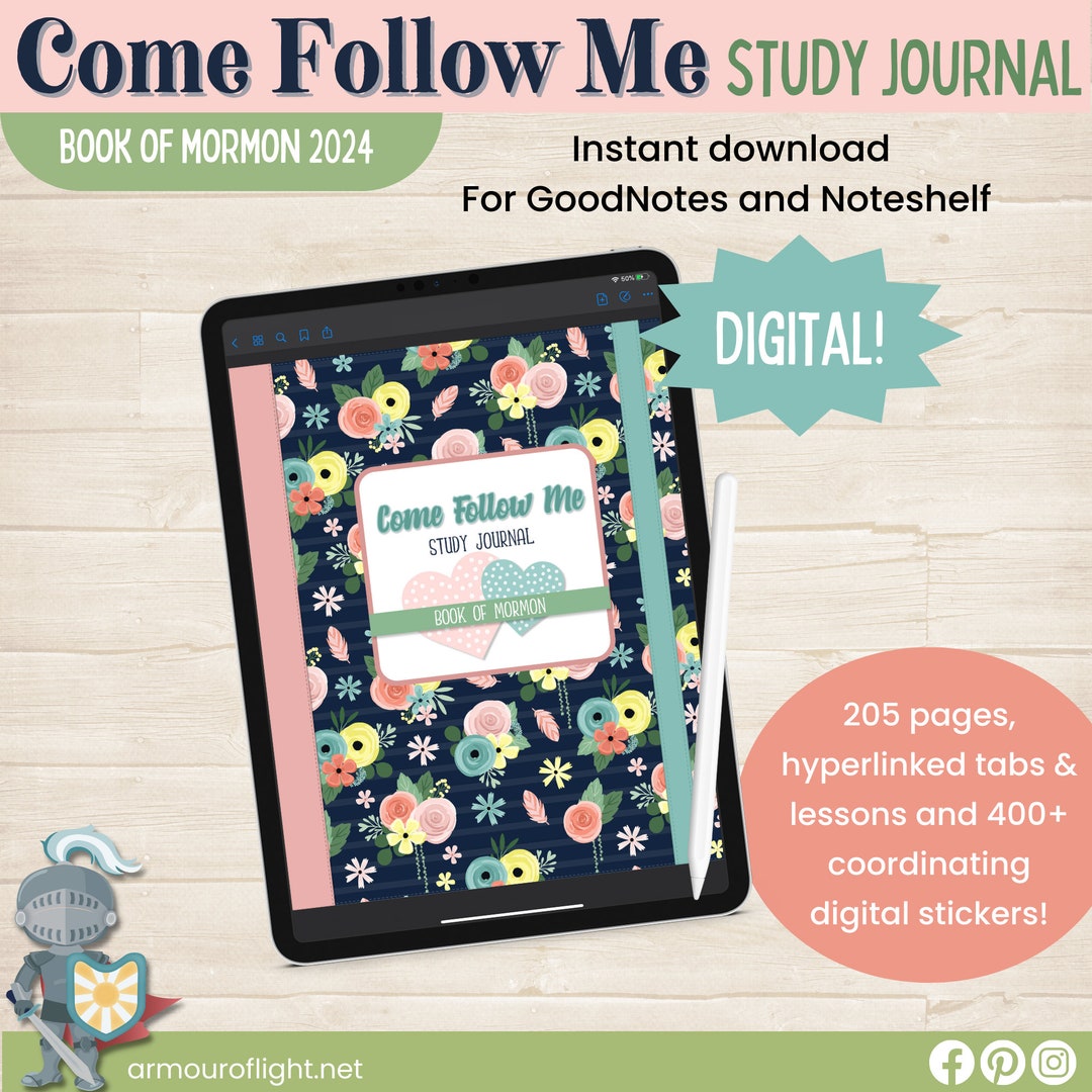 Come Follow Me Book of Mormon, Digital Scripture Study Journal, Come ...
