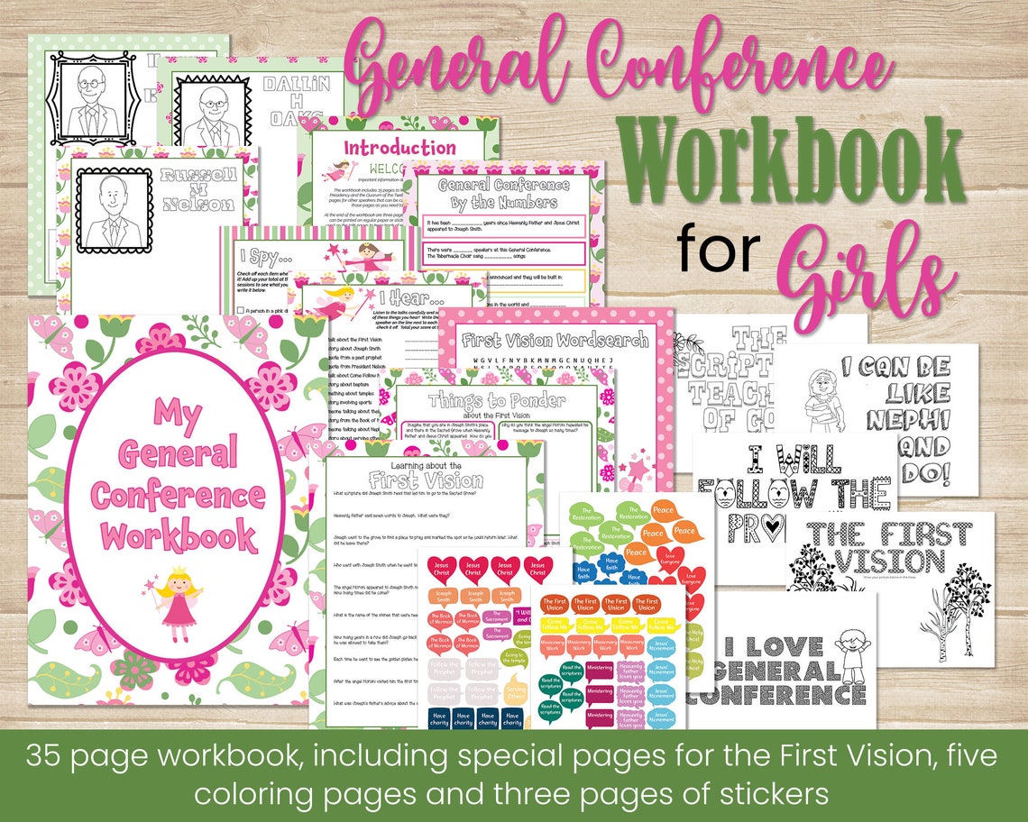 General Conference Workbook BUNDLE - General Conference Kids - LDS ...