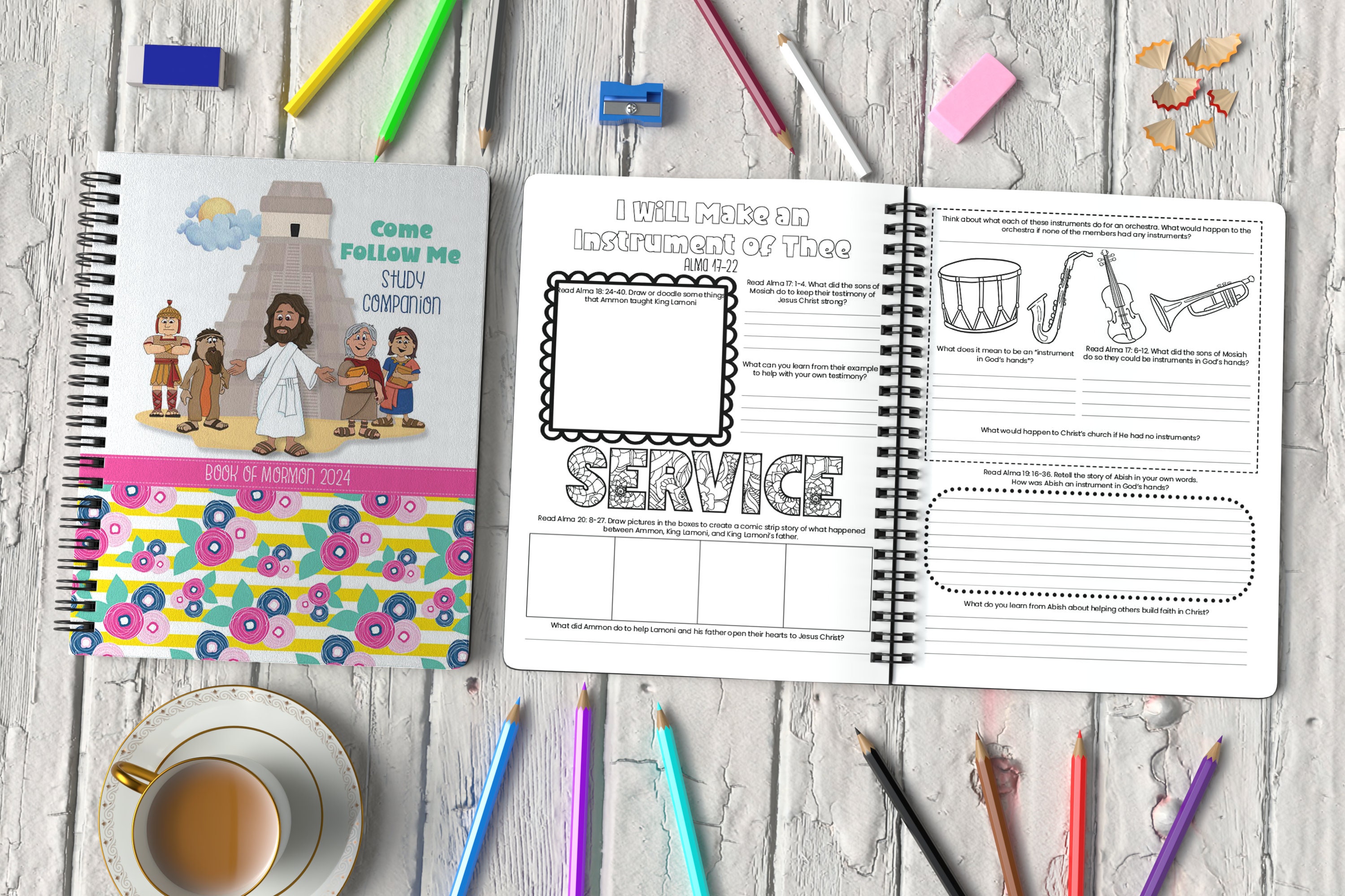 Come Follow Me 2024, Kid's Book of Mormon Workbook, Kids LDS Journal ...