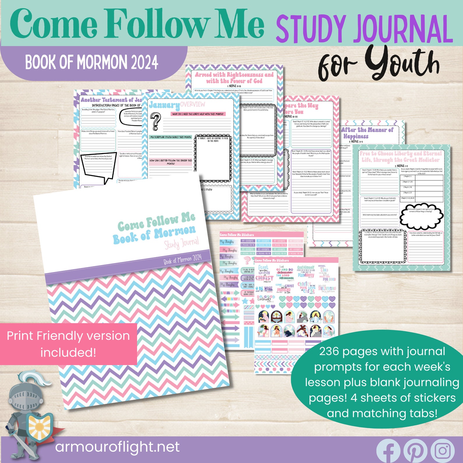 Come Follow Me Book of Mormon, Scripture Study Journal, 2024 Come ...