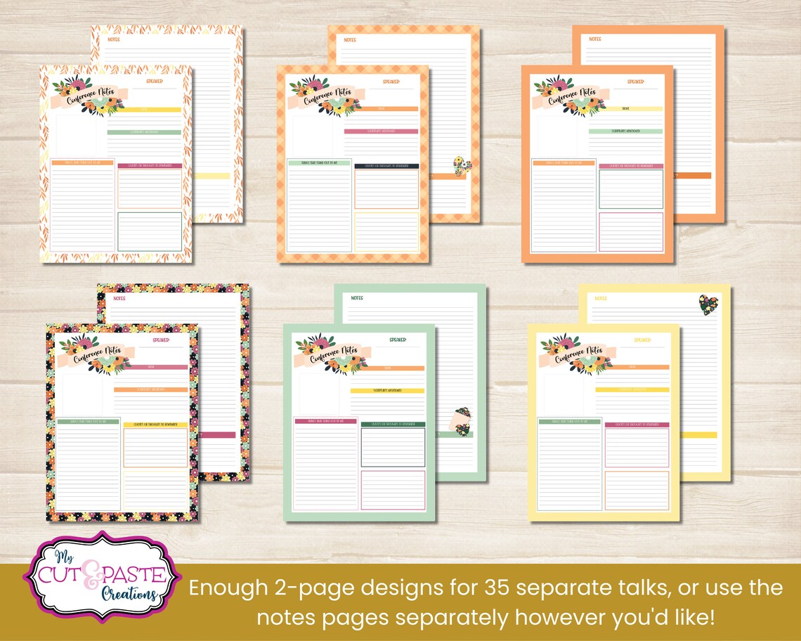 General Conference Journal, LDS Printable Journal, Women's Notebook ...