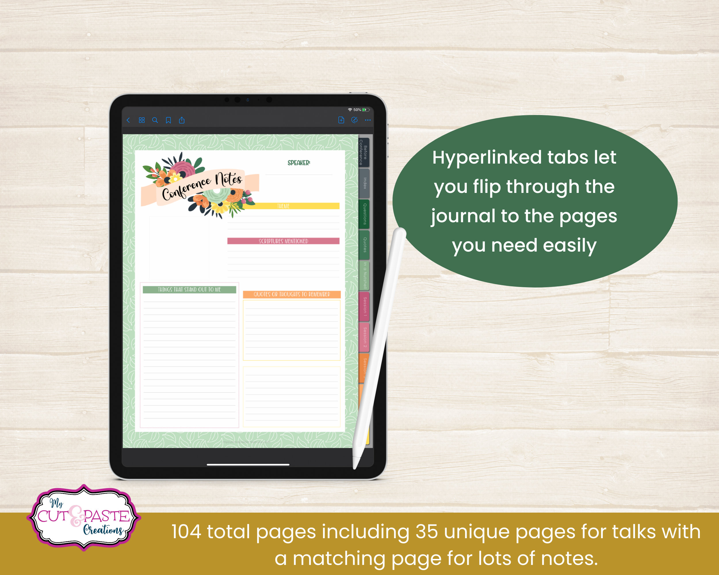 General Conference Journal, LDS Goodnotes Digital Workbook, LDS Women's ...