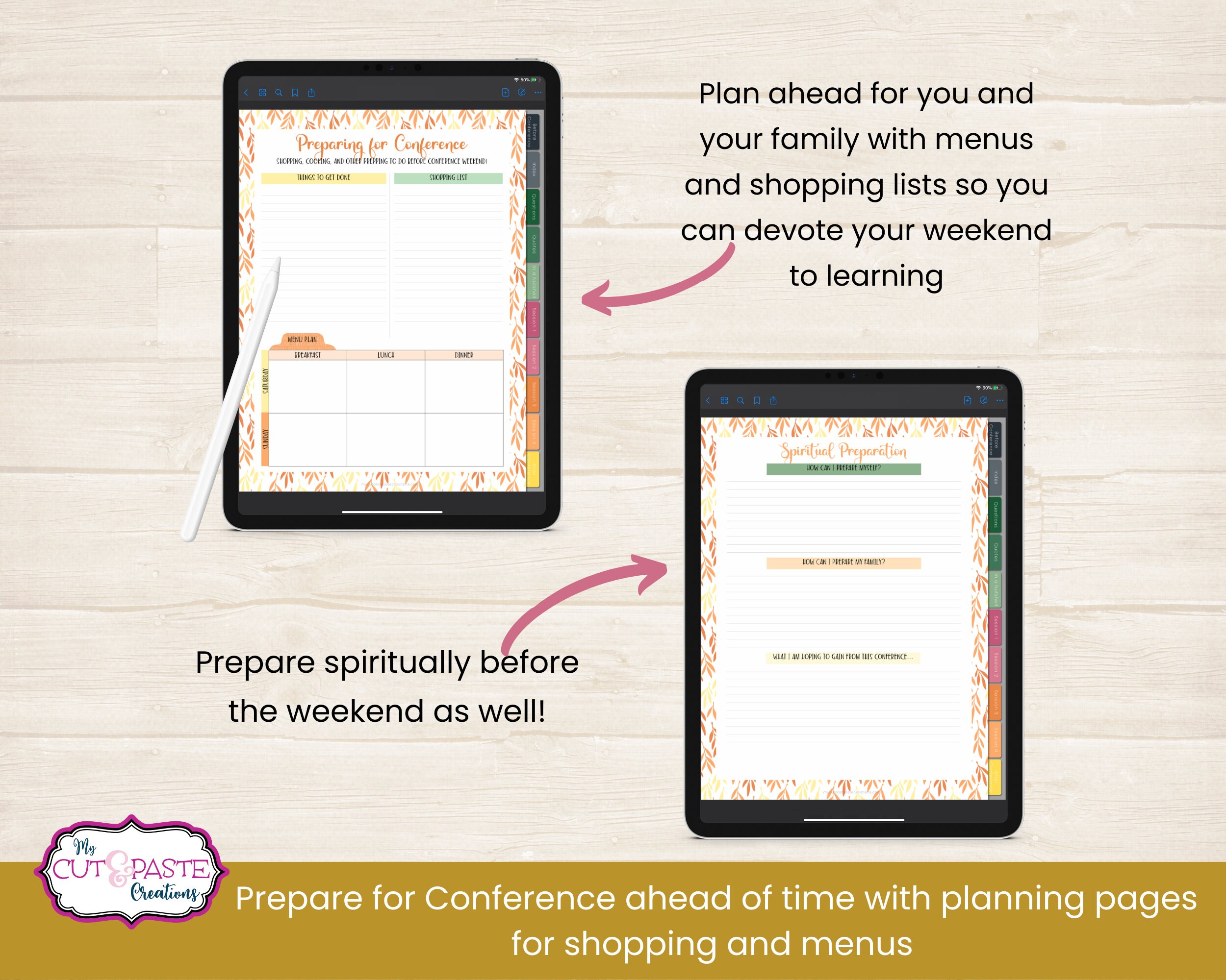 General Conference Journal, LDS Goodnotes Digital Workbook, LDS Women's ...