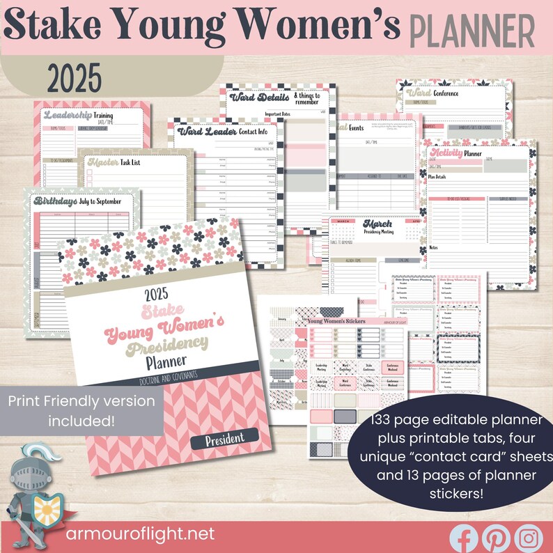 2025 LDS STAKE Young Women's Planner, YW Stake Presidency Binder, Young ...