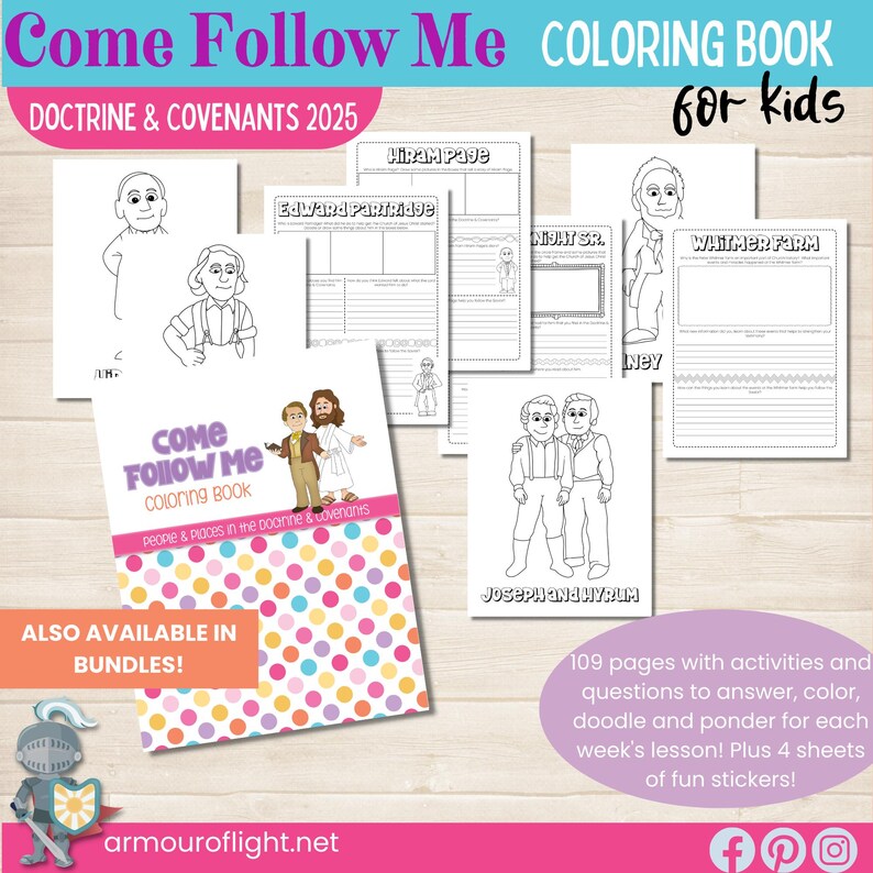 Come Follow Me 2025, Doctrine and Covenants Coloring Book, LDS Primary ...