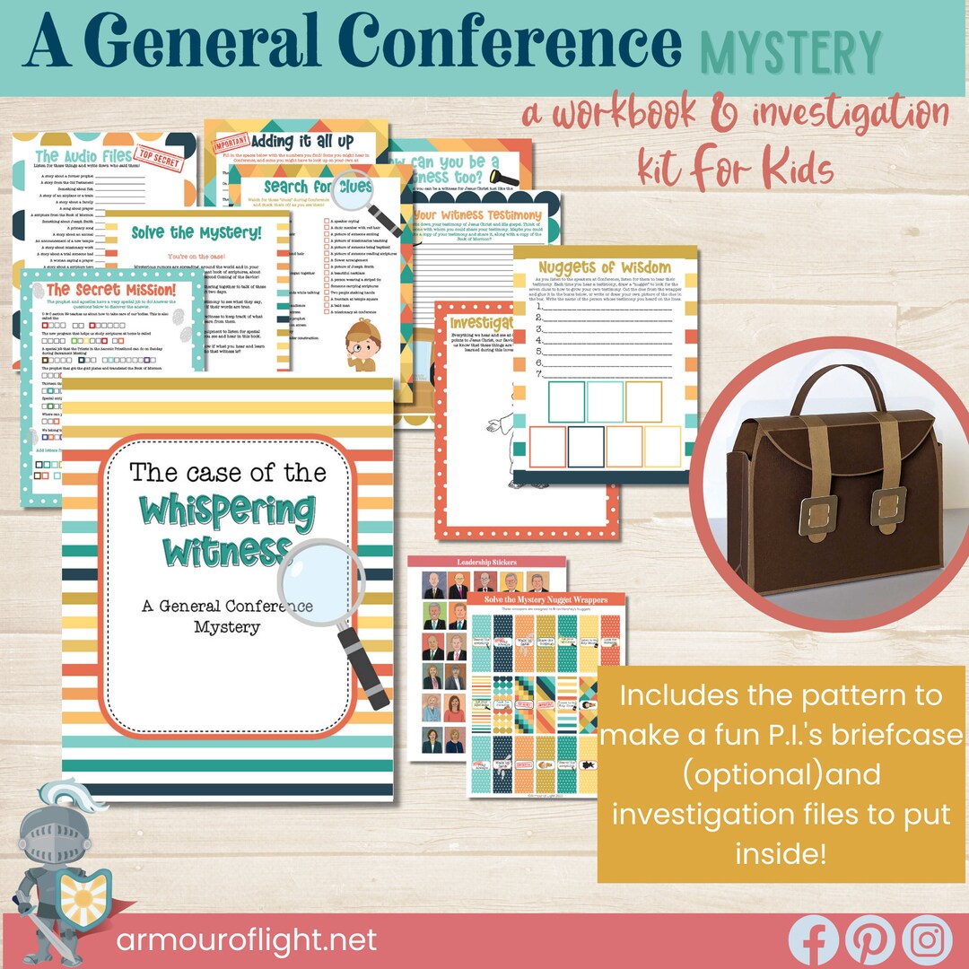 General Conference Workbook, Conference Activity, LDS Primary ...