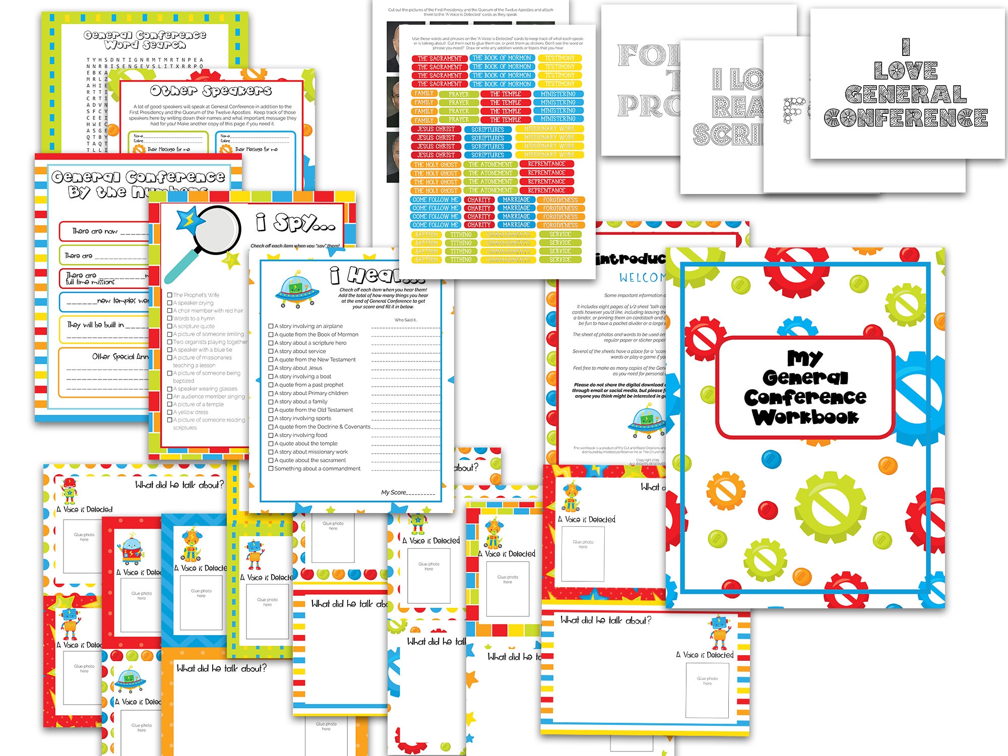 General Conference Workbook - Kids LDS Activities - General Conference ...