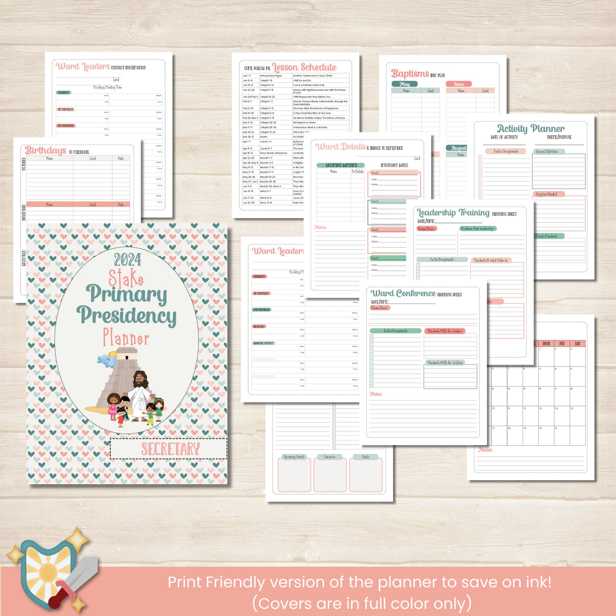 2024 STAKE Primary Presidency Planner, LDS Primary Planner Bundle, Come ...