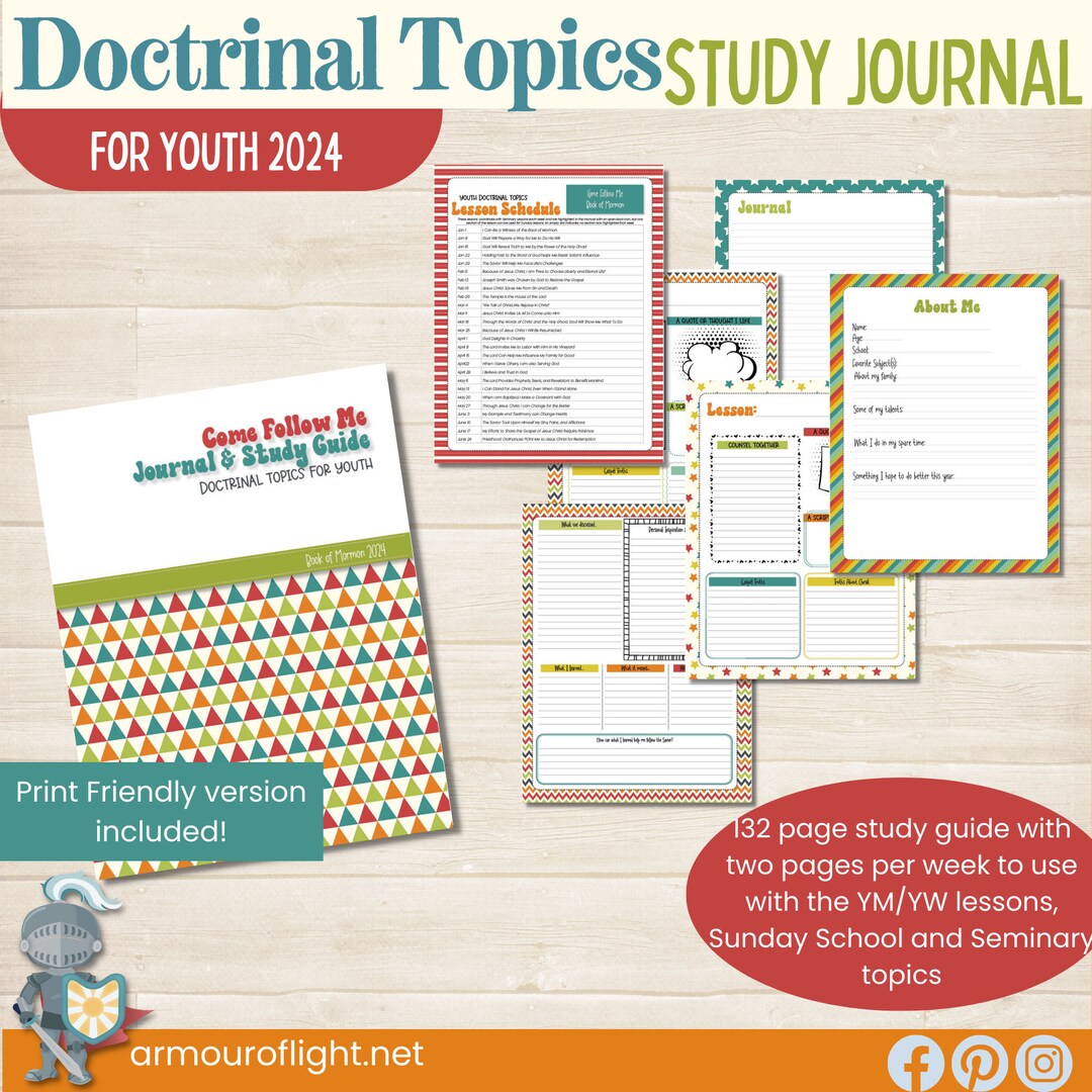 LDS Youth Scripture Study Journal 2024 Come Follow Me - Etsy