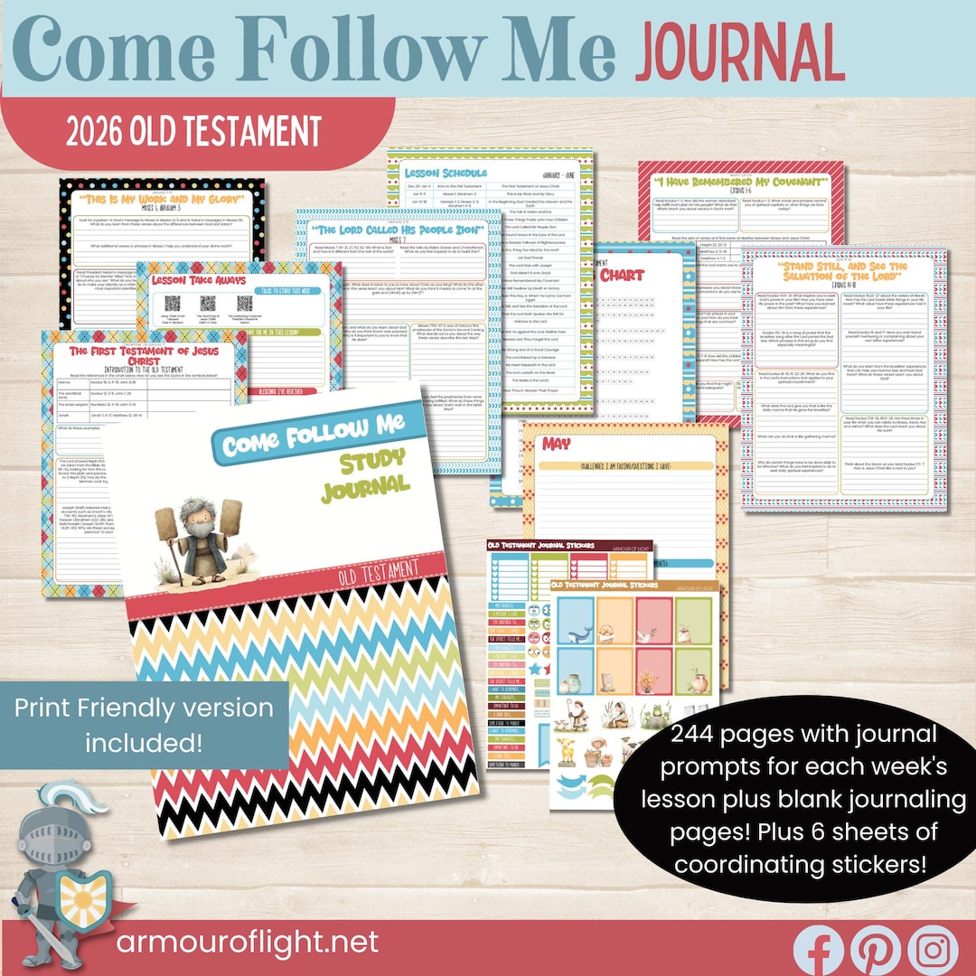 2026 Come Follow Me Old Testament Study Journal, Bible Scripture Study ...