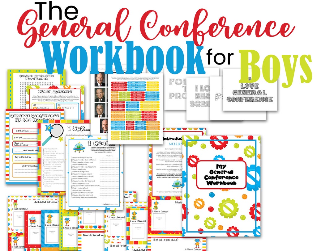 General Conference Workbook - Kids LDS Activities - General Conference ...