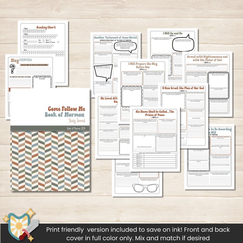 Come Follow Me Book of Mormon, Scripture Study Journal, 2024 Come ...