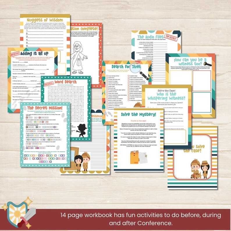 General Conference Workbook, Conference Activity, LDS Primary ...