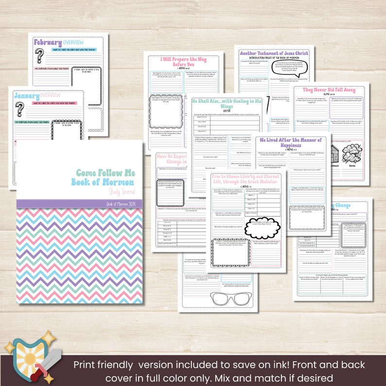 Come Follow Me Book of Mormon, Scripture Study Journal, 2024 Come ...