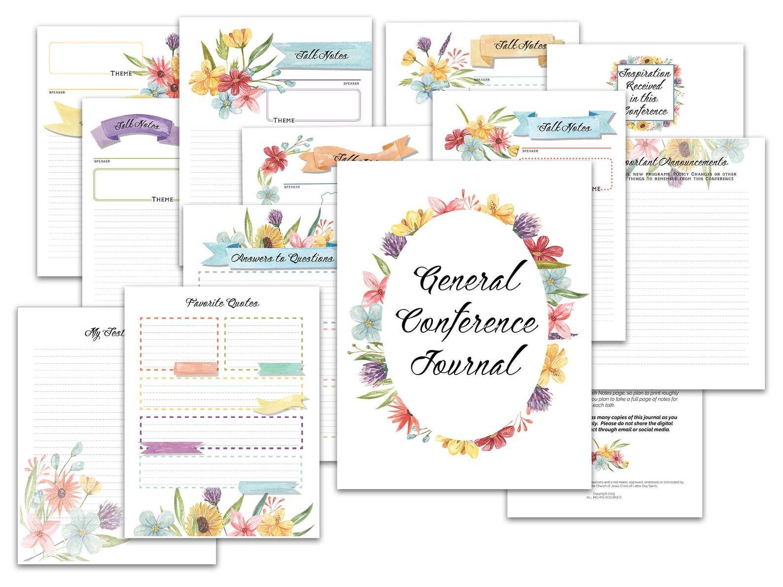 General Conference Journal - LDS Printable Journal - Women's LDS ...