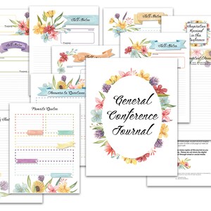 General Conference Journal - LDS Printable Journal - Women's LDS ...