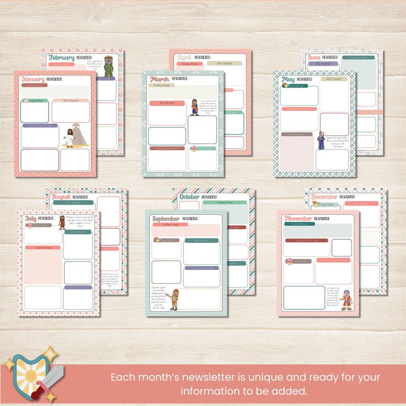 LDS Primary Newsletters, Monthly Newsletter Template Bundle, Book of ...