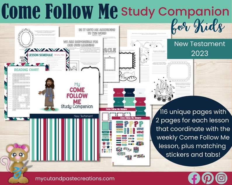Come Follow Me 2023 Kid's New Testament Workbook Kids - Etsy