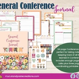 General Conference Journal, LDS Printable Journal, Women's Notebook ...