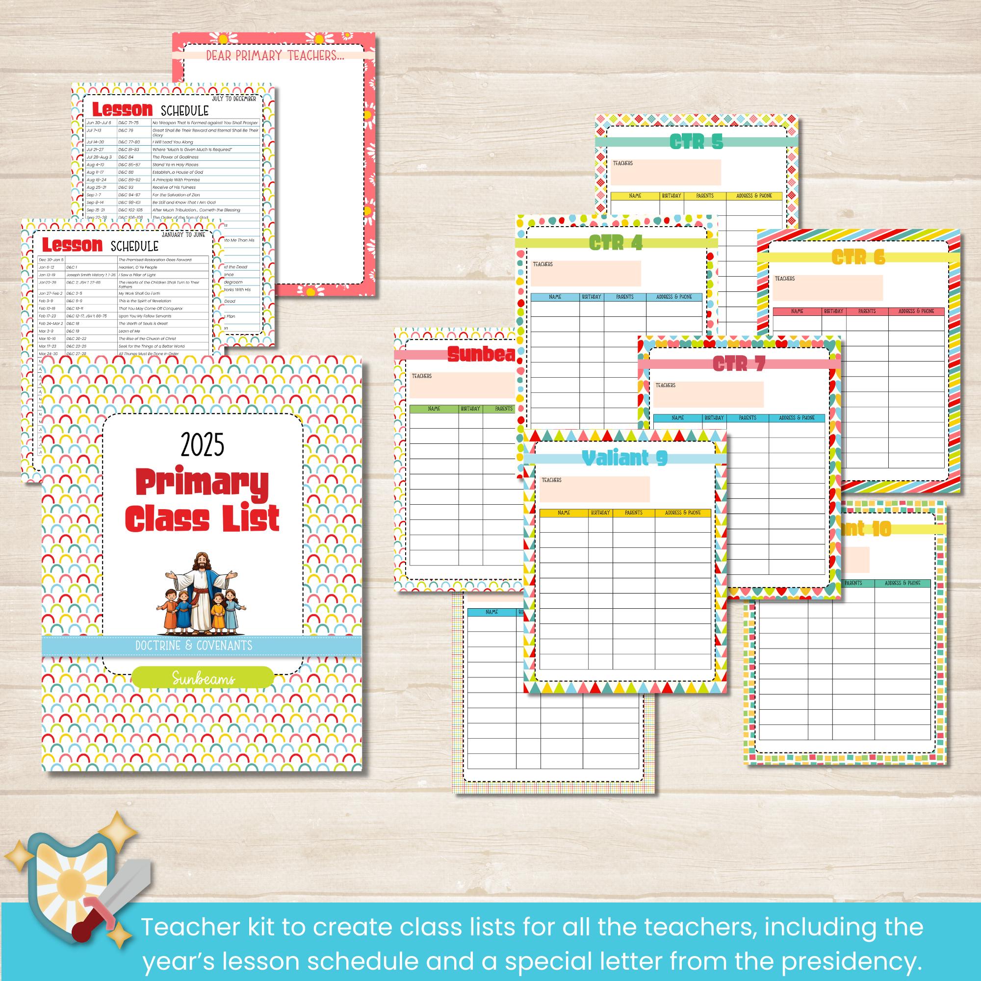 2025 LDS Primary Planner, Primary Presidency Binder, Teacher Class ...