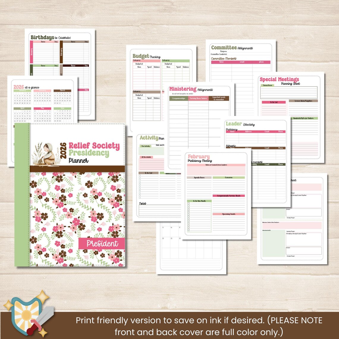 2026 Relief Society Planner, RS Presidency Binder, LDS Planning ...