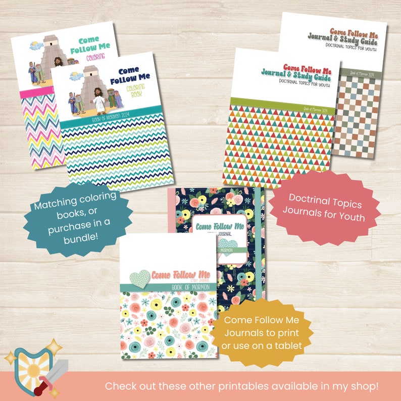 Come Follow Me 2024, Kid's Book of Mormon Workbook, Kids LDS Journal ...