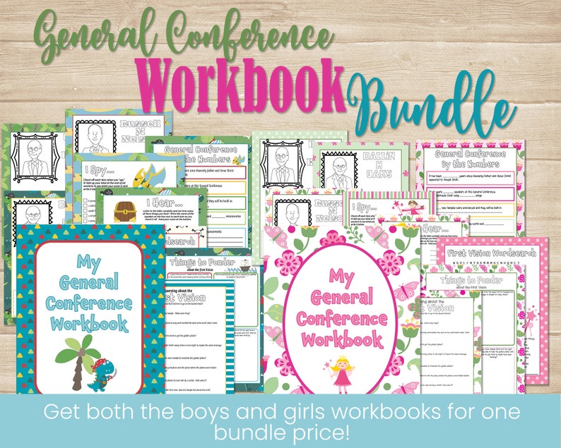 General Conference Workbook BUNDLE General Conference Kids LDS ...