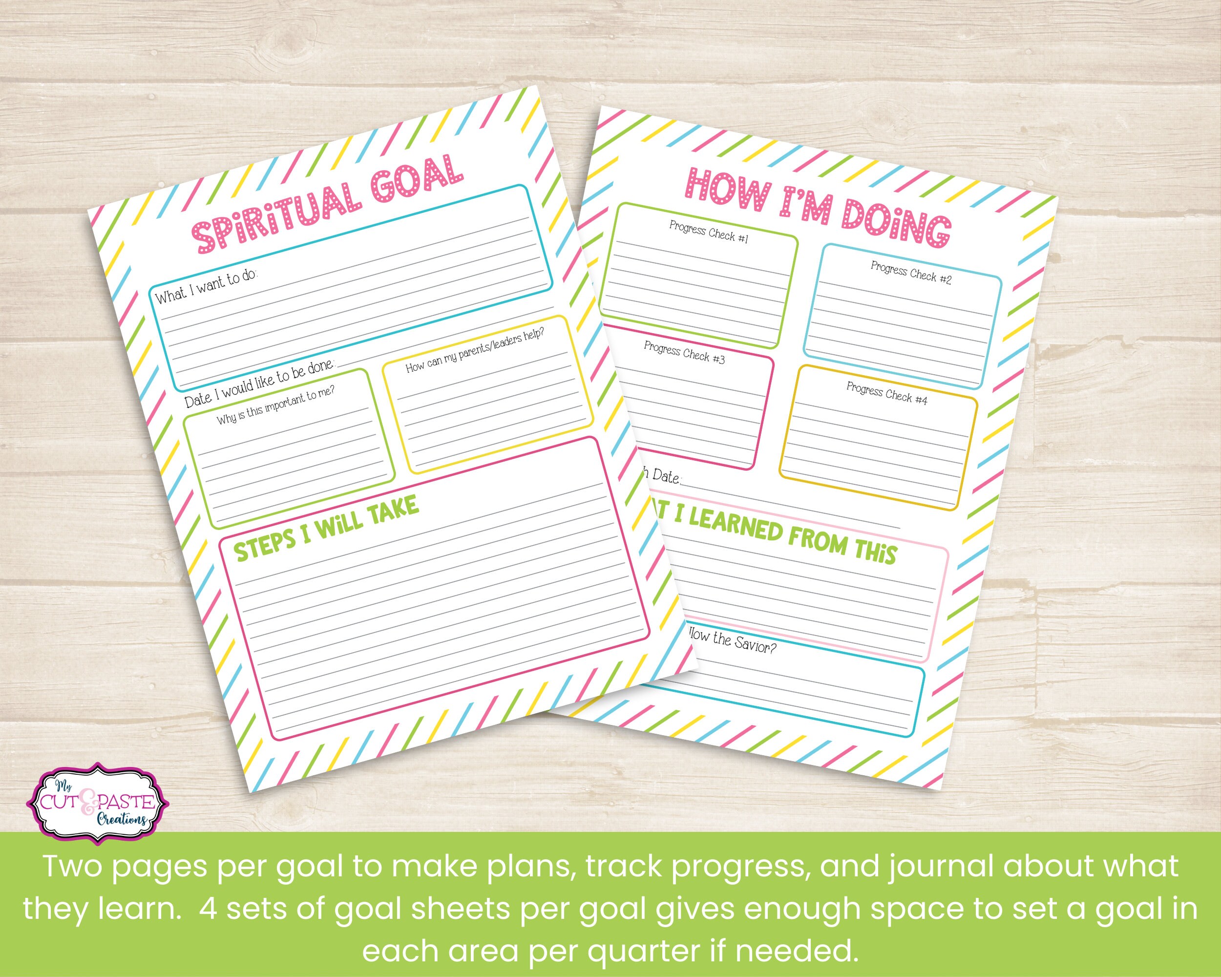 LDS Kids Goal Planner Bundle Primary Activities Activity - Etsy