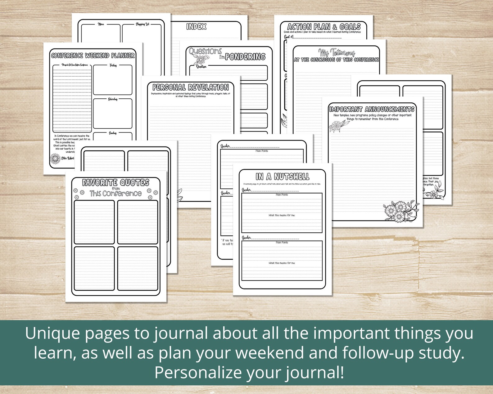 LDS General Conference Journal - Youth Planner - LDS Women's Journal ...