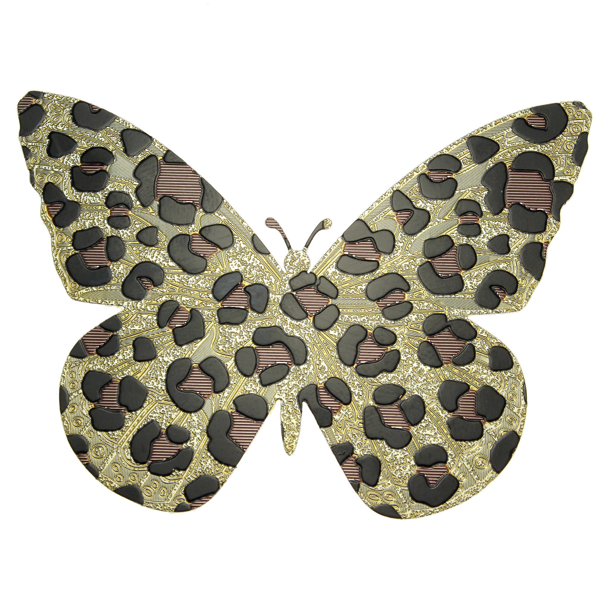 Butterfly Cheetah Print Metal Decal Sticker for Indoor or Outdoor Use ...