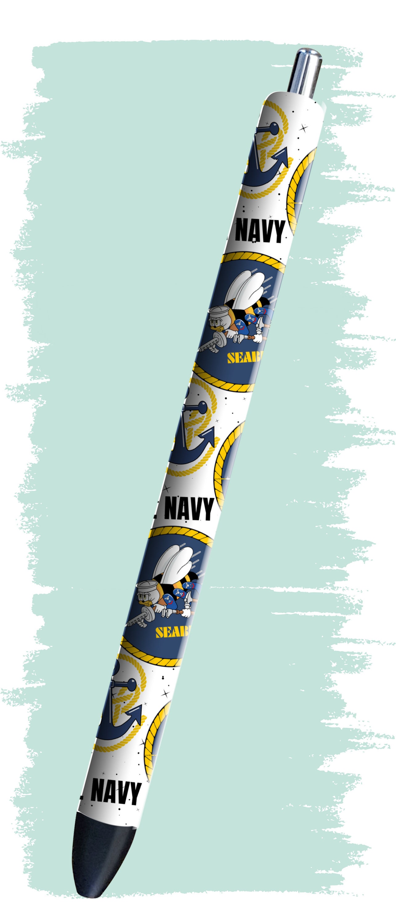 Seabees Pen Wrap, U.S. Navy Pen Wrap, Glitter Pen Wraps, Navy Pen Wrap ...