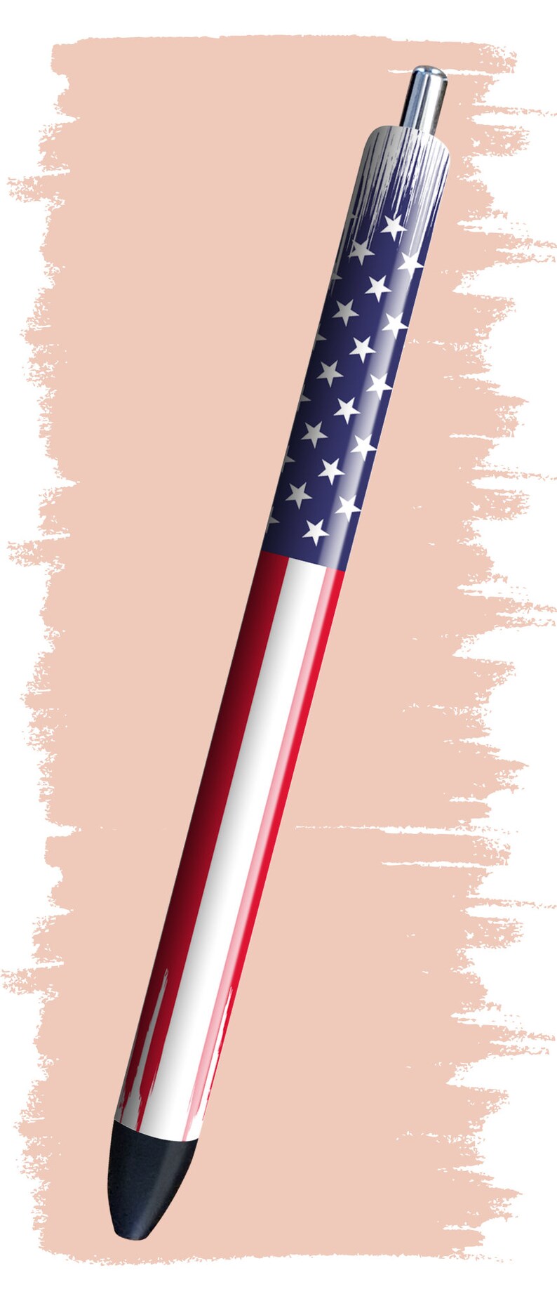 Patriotic Pen Wrap, Flag Pen Wrap, USA Pen Wrap, Glitter Pen Wrap ...