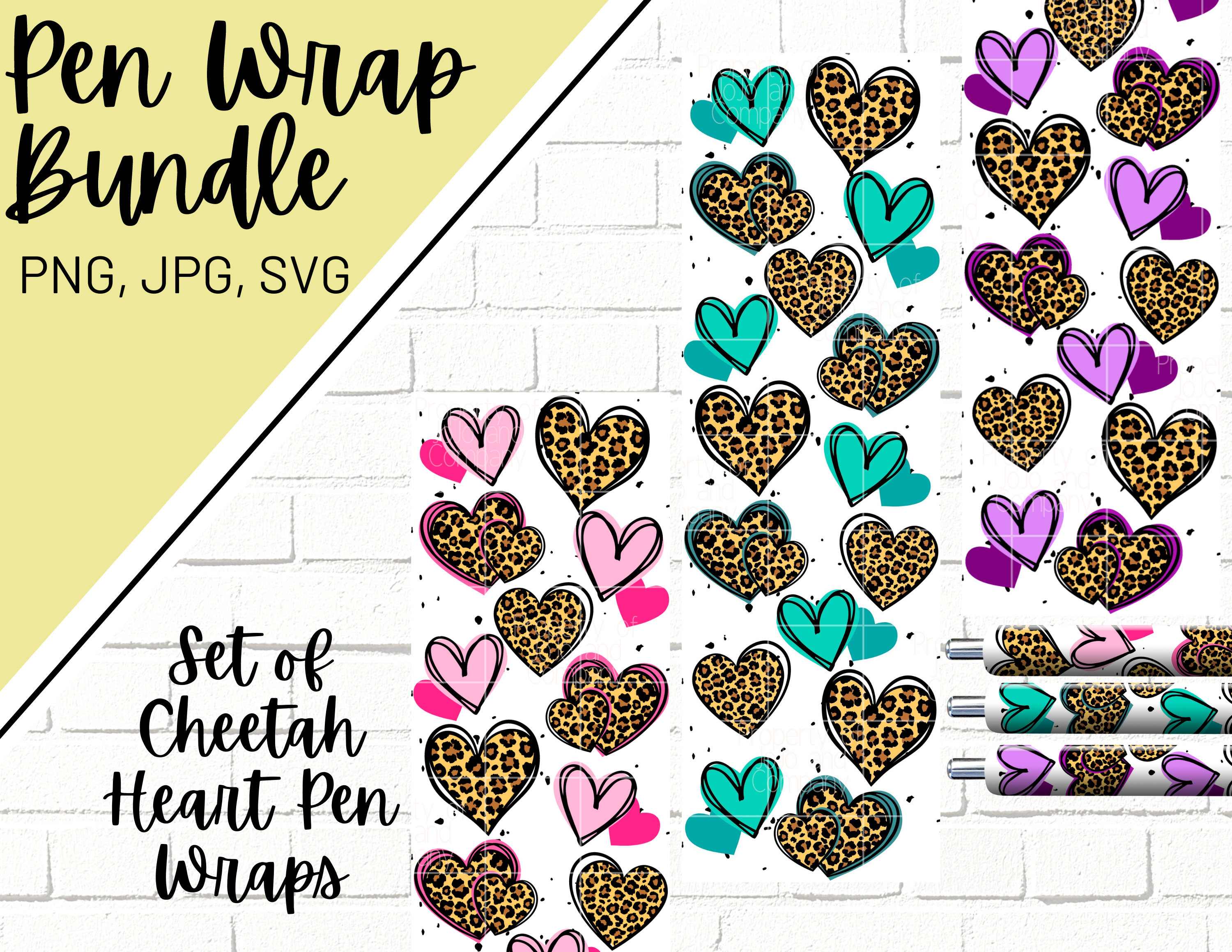 Cheetah Print Pen Wrap Cheetah Pen Wrap Glitter Pen Wrap - Etsy
