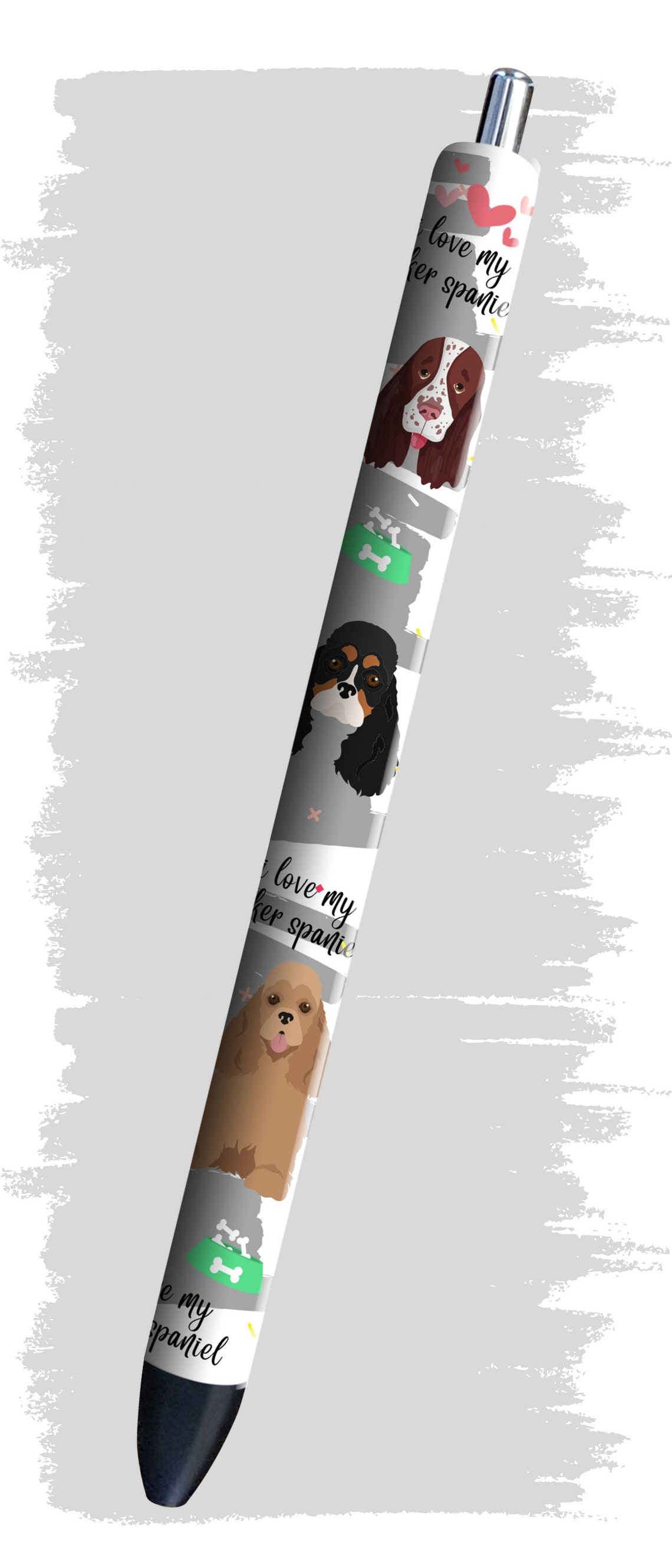 Cocker Spaniel Pen Wrap Puppy Pen Wrap Glitter Pen Wraps | Etsy