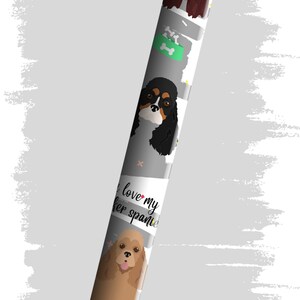 Cocker Spaniel Pen Wrap, Puppy Pen Wrap, Glitter Pen Wraps, Dog Pen ...