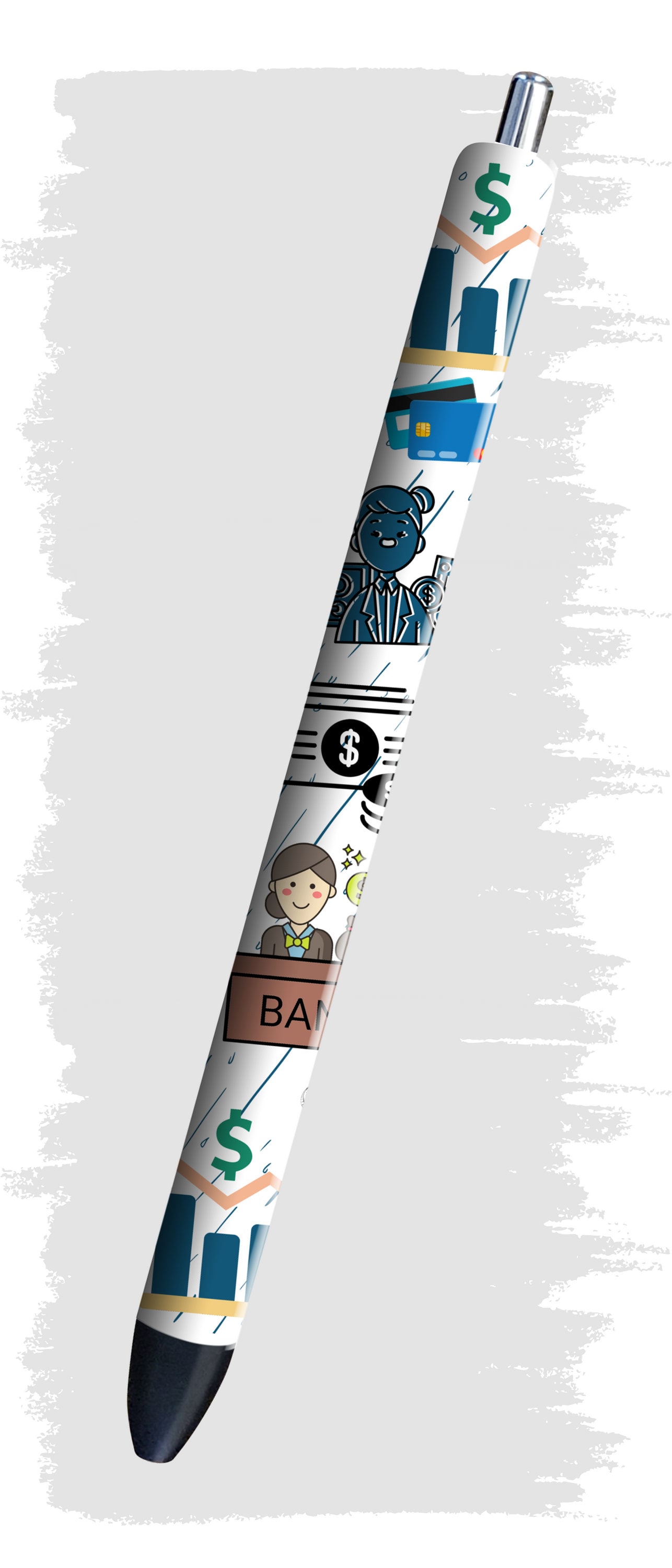 Banker Pen Wraps Banking Pen Wrap Glitter Pen Wraps Bank - Etsy