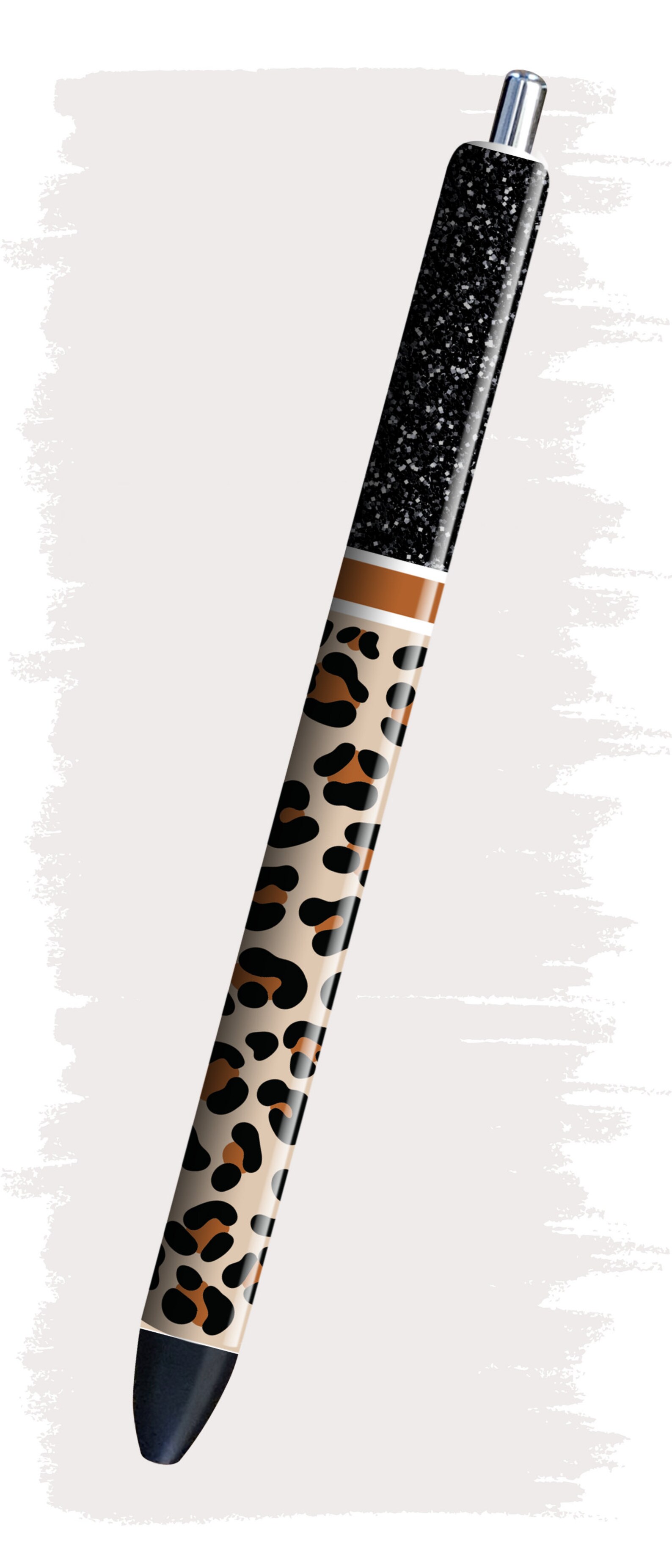 Cheetah Pen Wrap Glitter Pen Wrap Cheetah Print Pen Wrap - Etsy