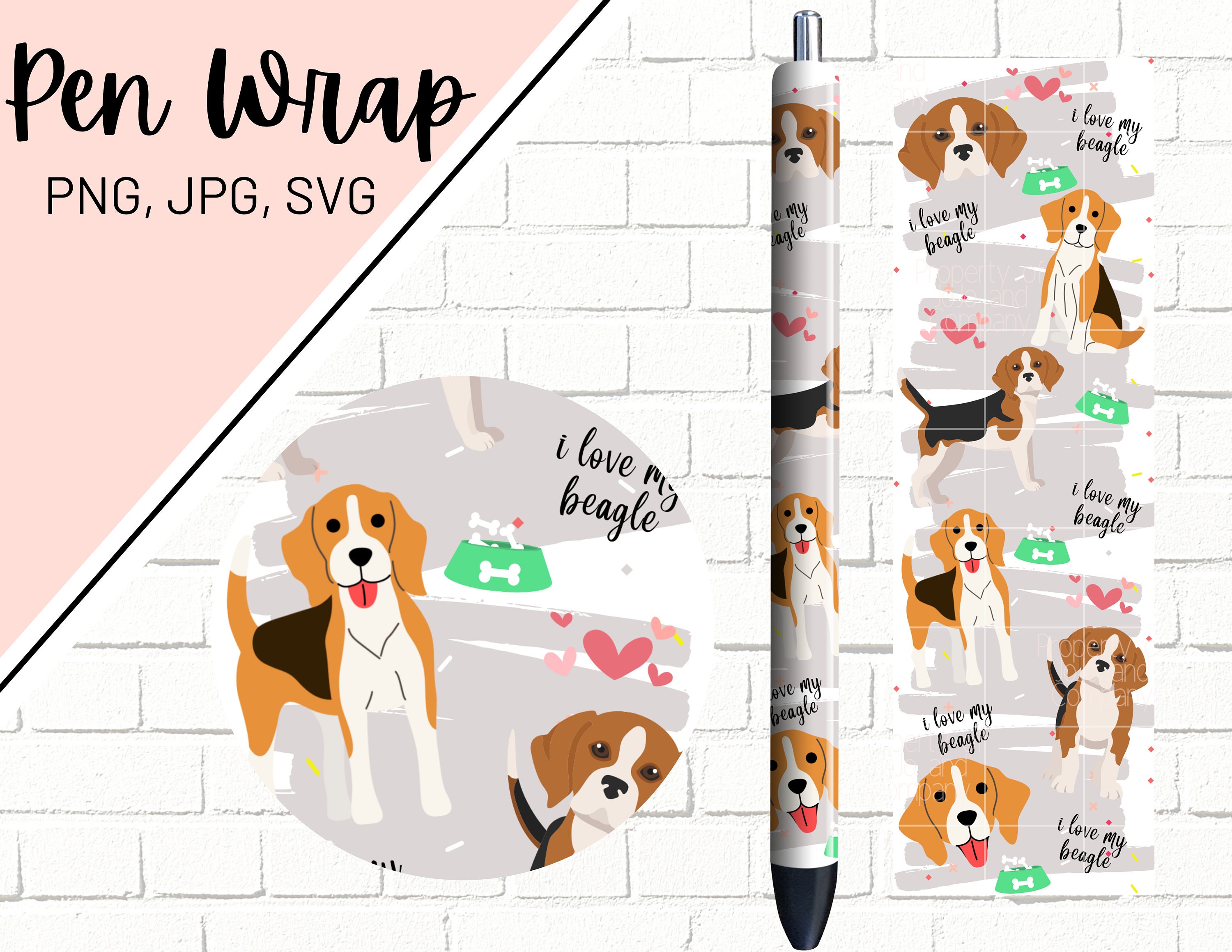 Dog Pen Wrap Beagle Dog Pen Wrap Glitter Pen Wrap Dog Breed | Etsy