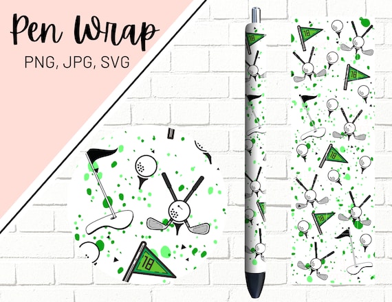 Golf Pen Wrap Golfing Pen Wrap Glitter Pen Wrap Pen Wraps - Etsy